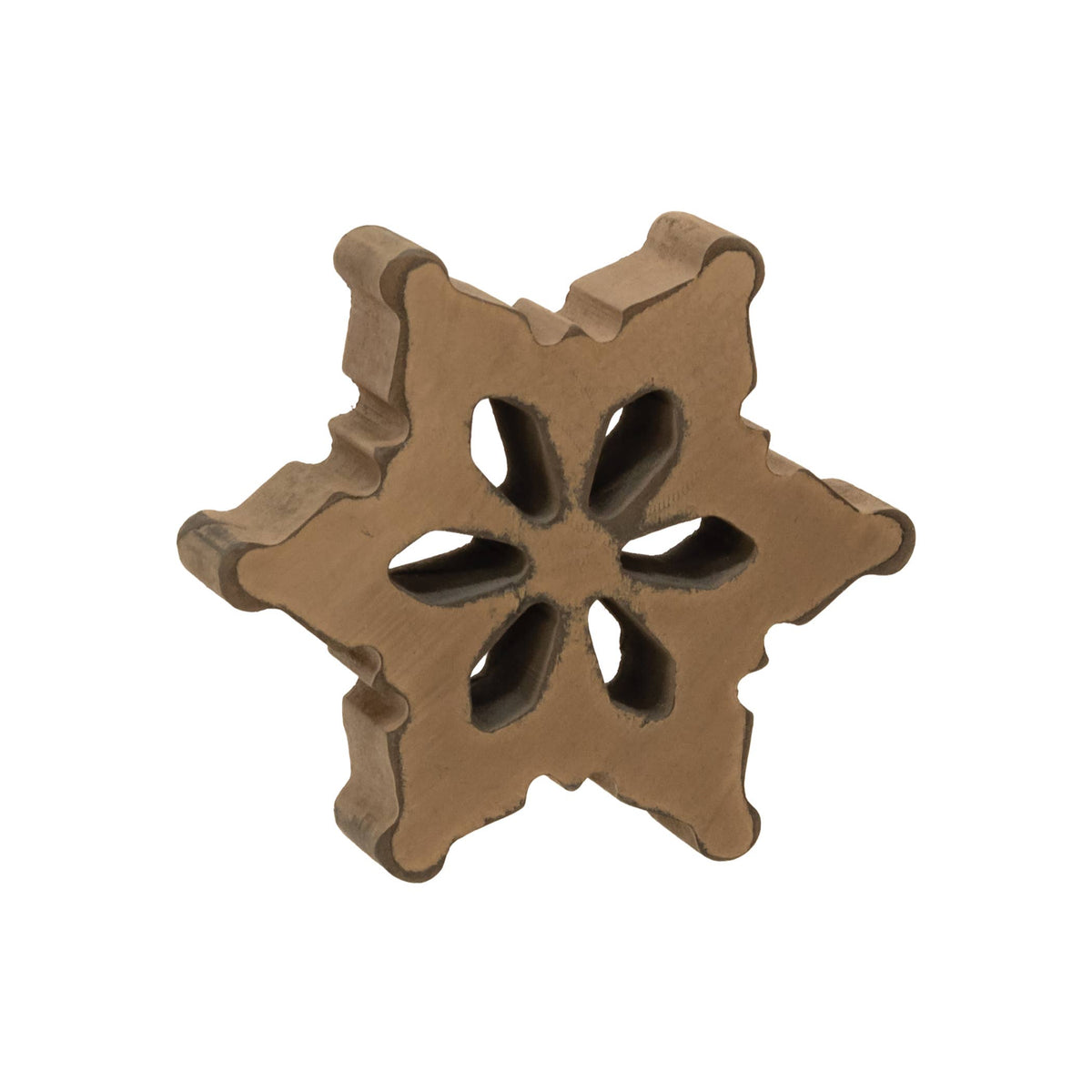 Antiqued Wooden Chunky Snowflake, Set of 2 Assorted – High Cotton Creations